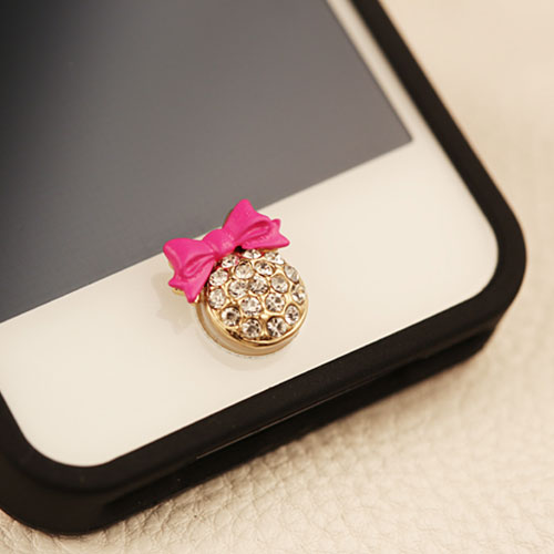 Bowknot Home Button Sticker For Iphone 4 / 4s / 5 /ipad [grxjy51000026 ...
